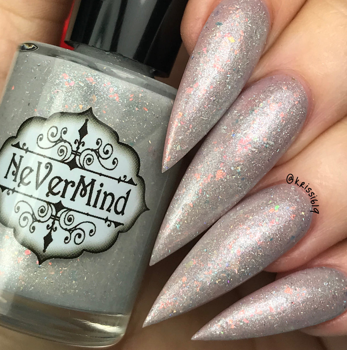Seraphim Sword - Shimmery White Iridescent Nail Polish – NeVerMind Apothecary